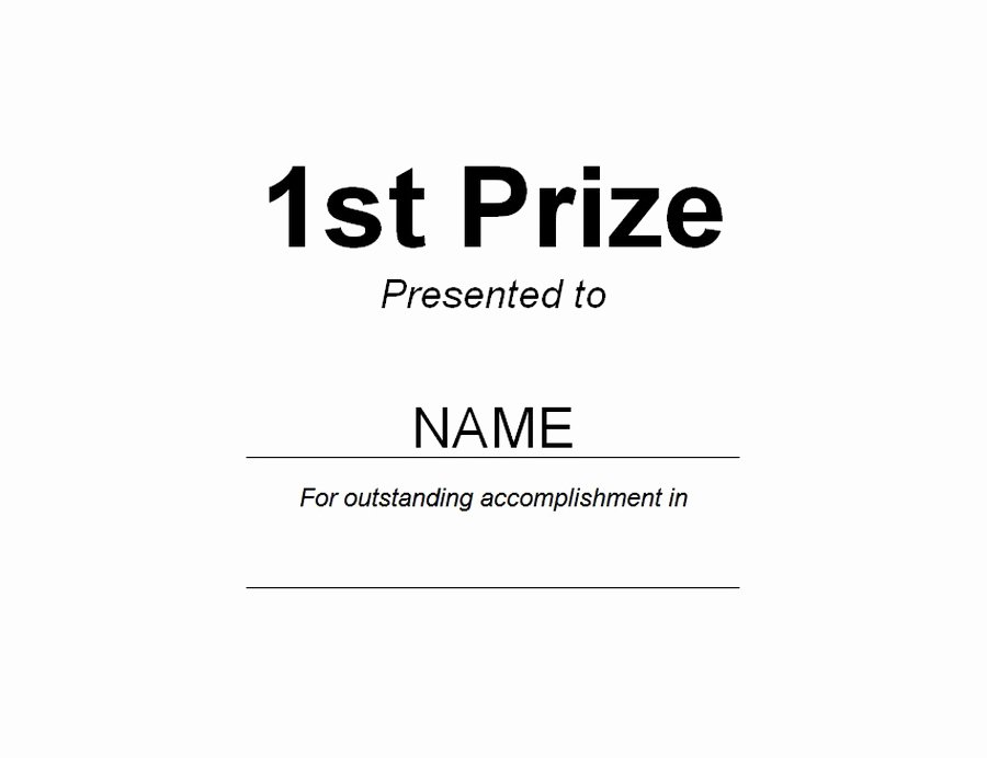  20 1st 2nd 3rd Place Certificate Template Dannybarrantes Template