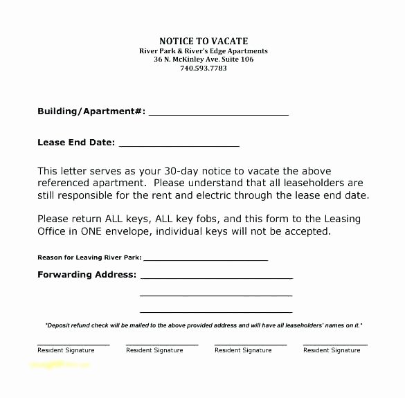  20 30 Day Move Out Notice Sample Dannybarrantes Template