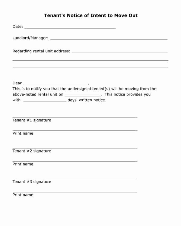  20 30 Day Move Out Notice To Tenant Dannybarrantes Template
