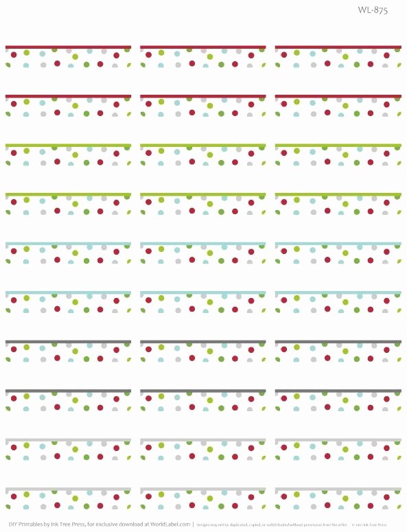 Avery 1X1 Labels Template