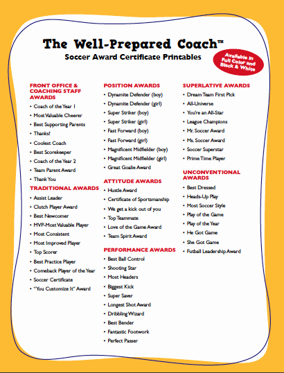  20 Award Titles For Sports Dannybarrantes Template