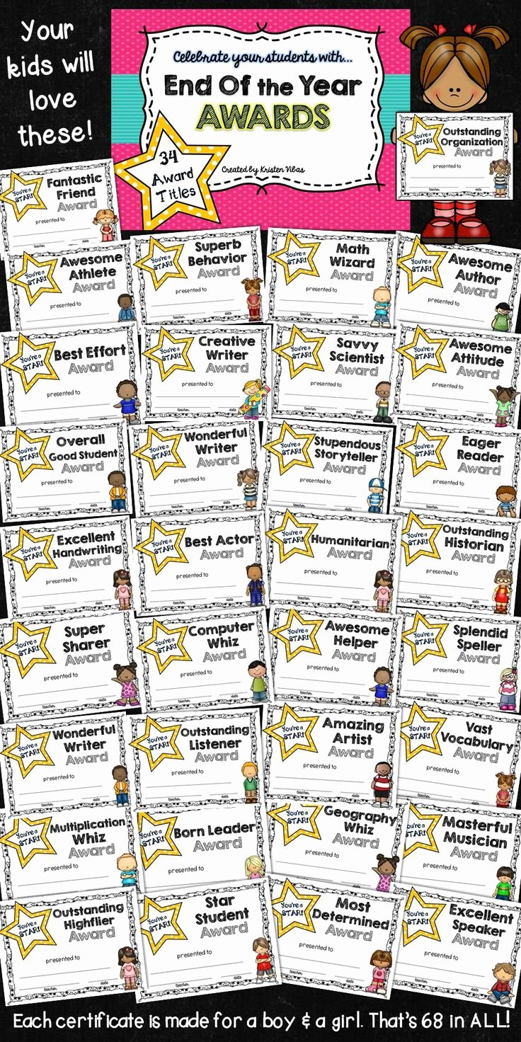 Award Titles For Students Unique Classroom Awards For Even The Most
