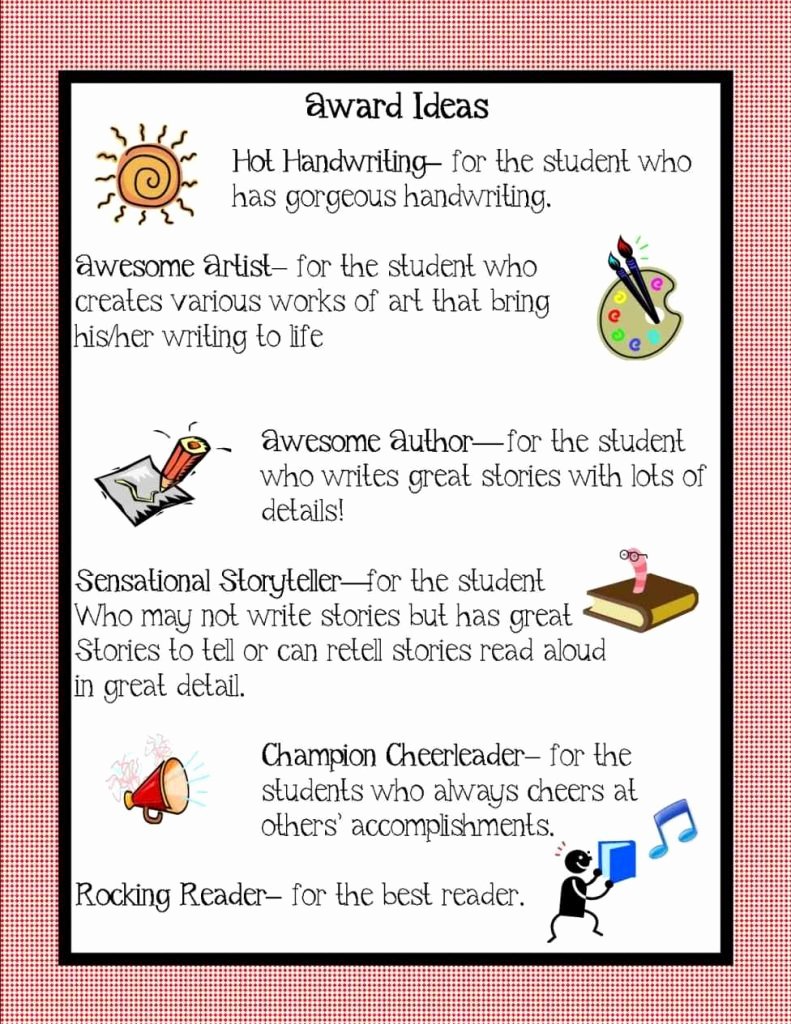  20 Award Titles For Students Dannybarrantes Template