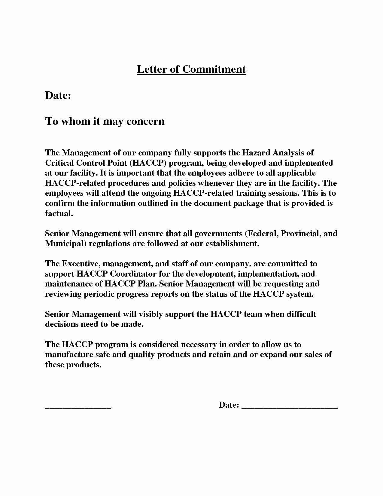  20 Commitment Letter For Job Dannybarrantes Template