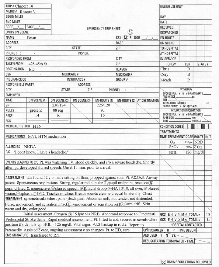 Printable Ems Run Report Template Printable Templates