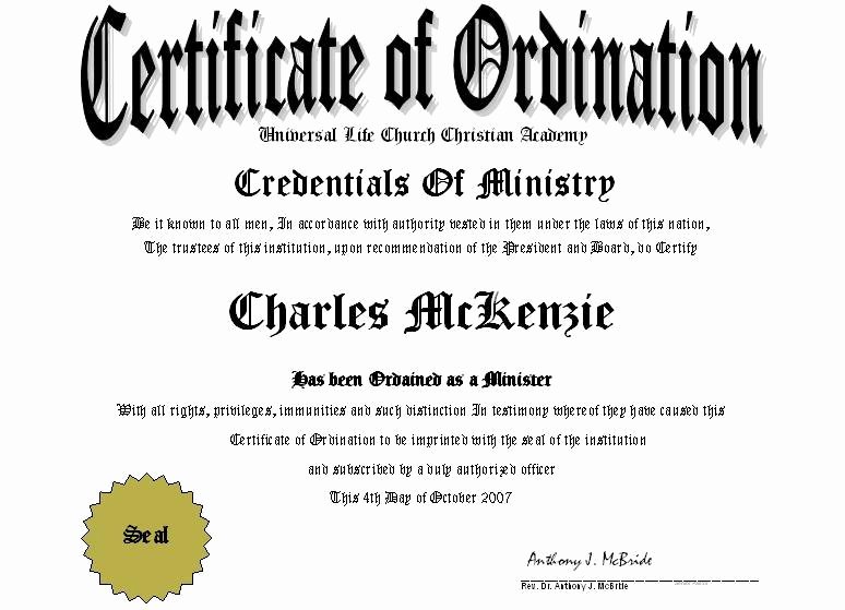  20 Free Ordination Certificate Download Dannybarrantes Template