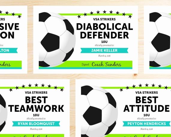  20 Funny Soccer Award Certificates Dannybarrantes Template
