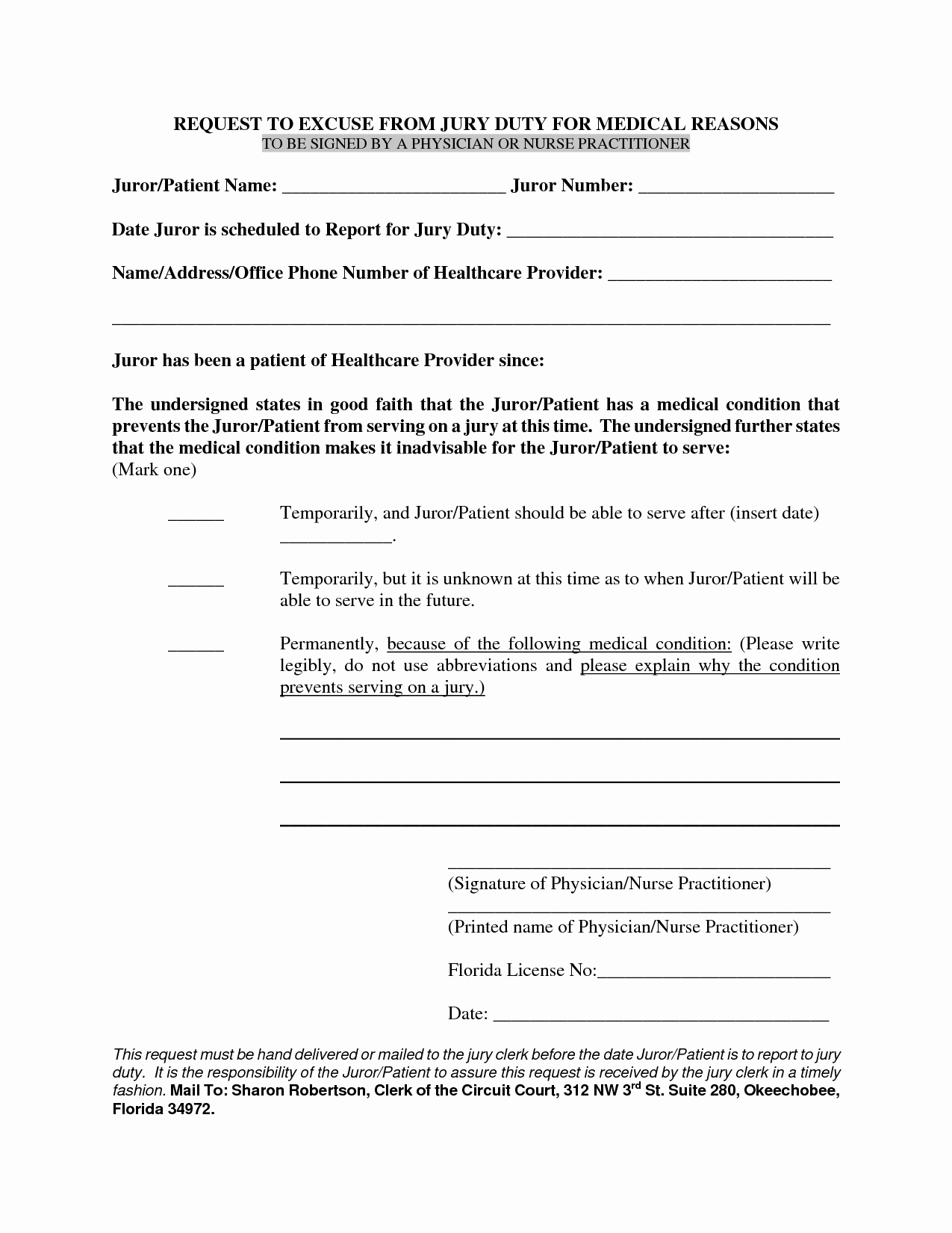  20 Jury Duty Work Excuse Letter Dannybarrantes Template