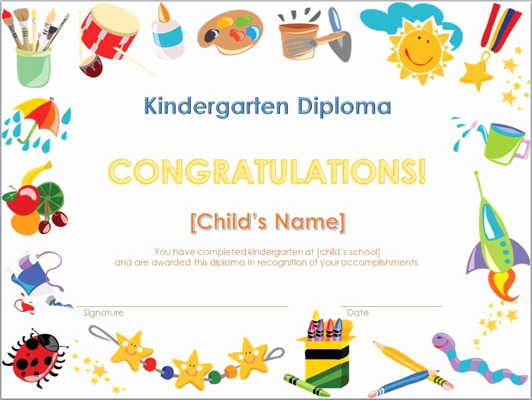 Kindergarten Graduation Certificate Bxeunited