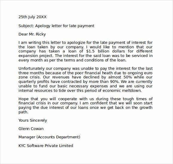  20 Letter Of Explanation For Late Payments For Mortgage Dannybarrantes Template