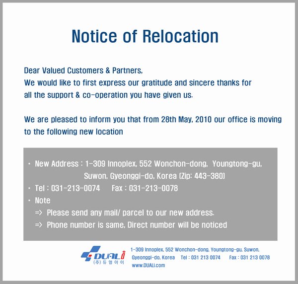  20 Moving Out Notification Letter Sample Dannybarrantes Template