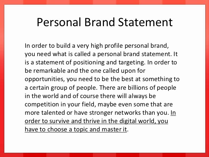  20 Personal Brand Statement Examples Dannybarrantes Template