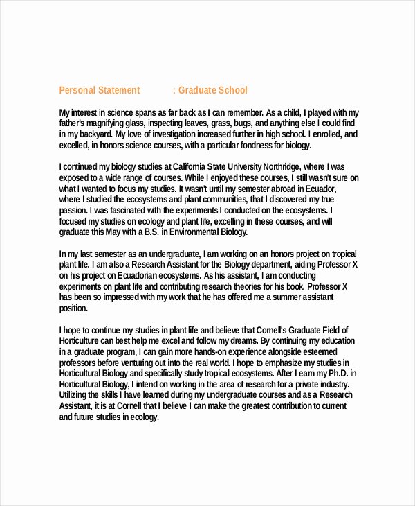  20 Personal Goal Statement Format Dannybarrantes Template