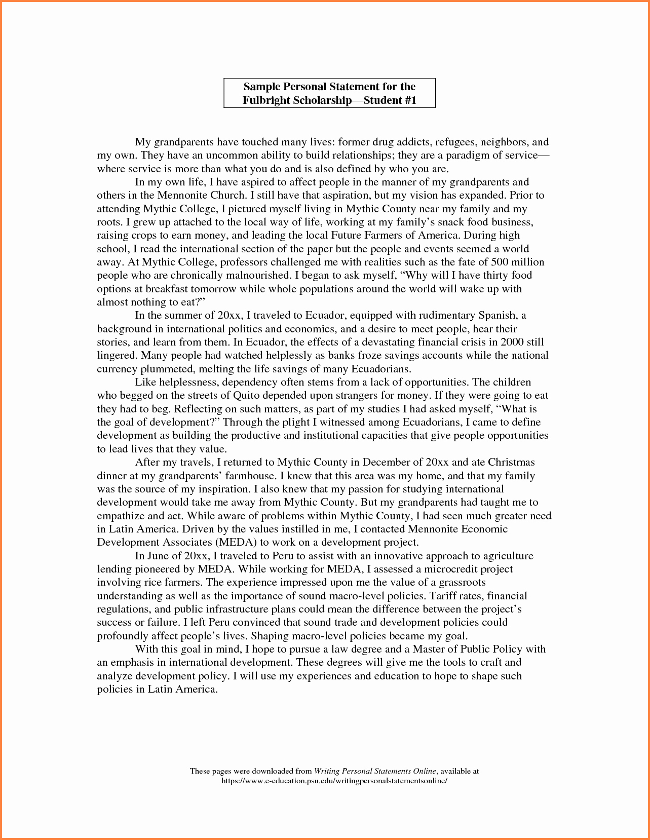  20 Personal History Statement Sample Dannybarrantes Template