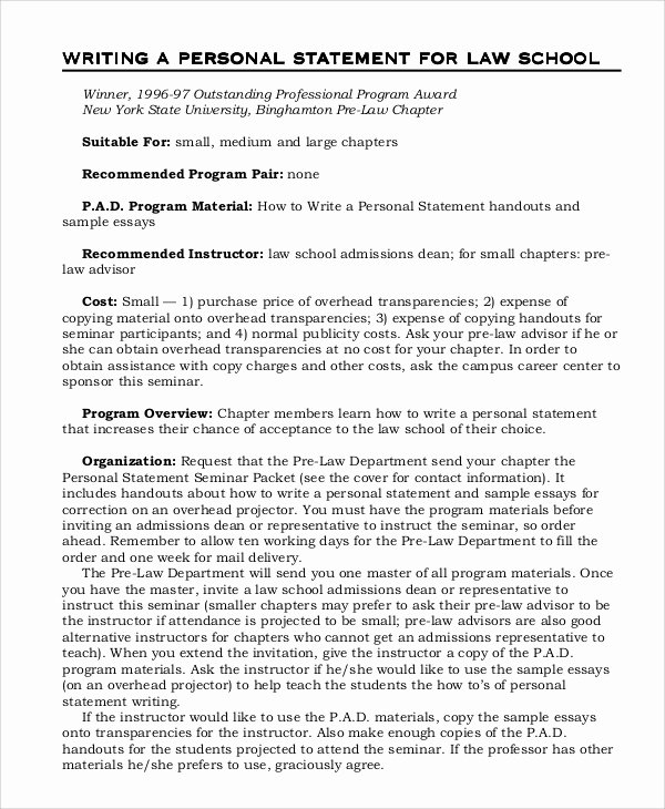  20 Personal History Statement Samples Dannybarrantes Template