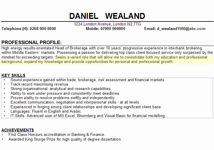  20 Professional Goals Statements Dannybarrantes Template
