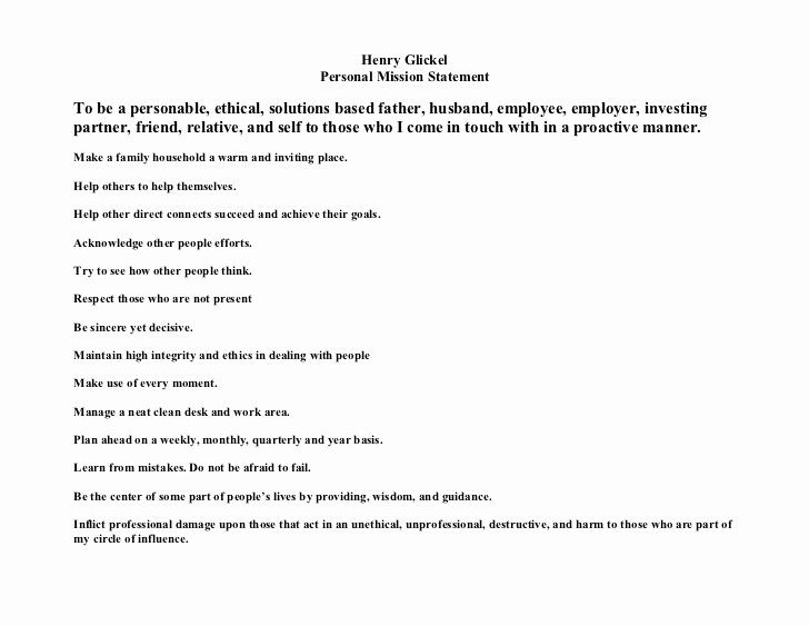  20 Professional Mission Statement Examples Dannybarrantes Template