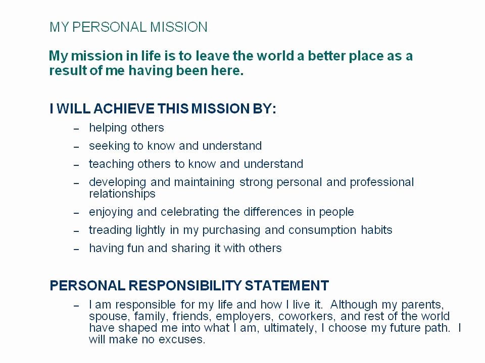  20 Professional Mission Statements Dannybarrantes Template