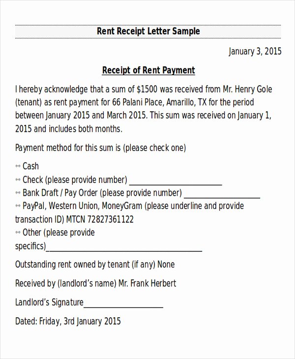  20 Proof Of Rent Payment Letter Dannybarrantes Template