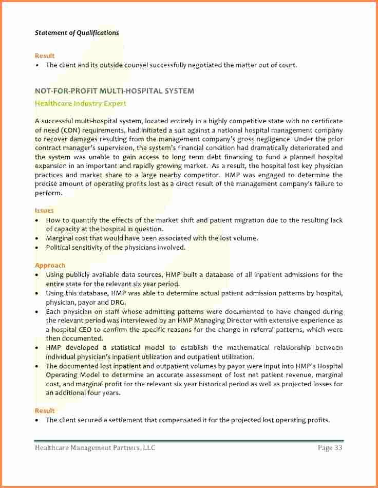  20 Qualification Statement Sample Dannybarrantes Template