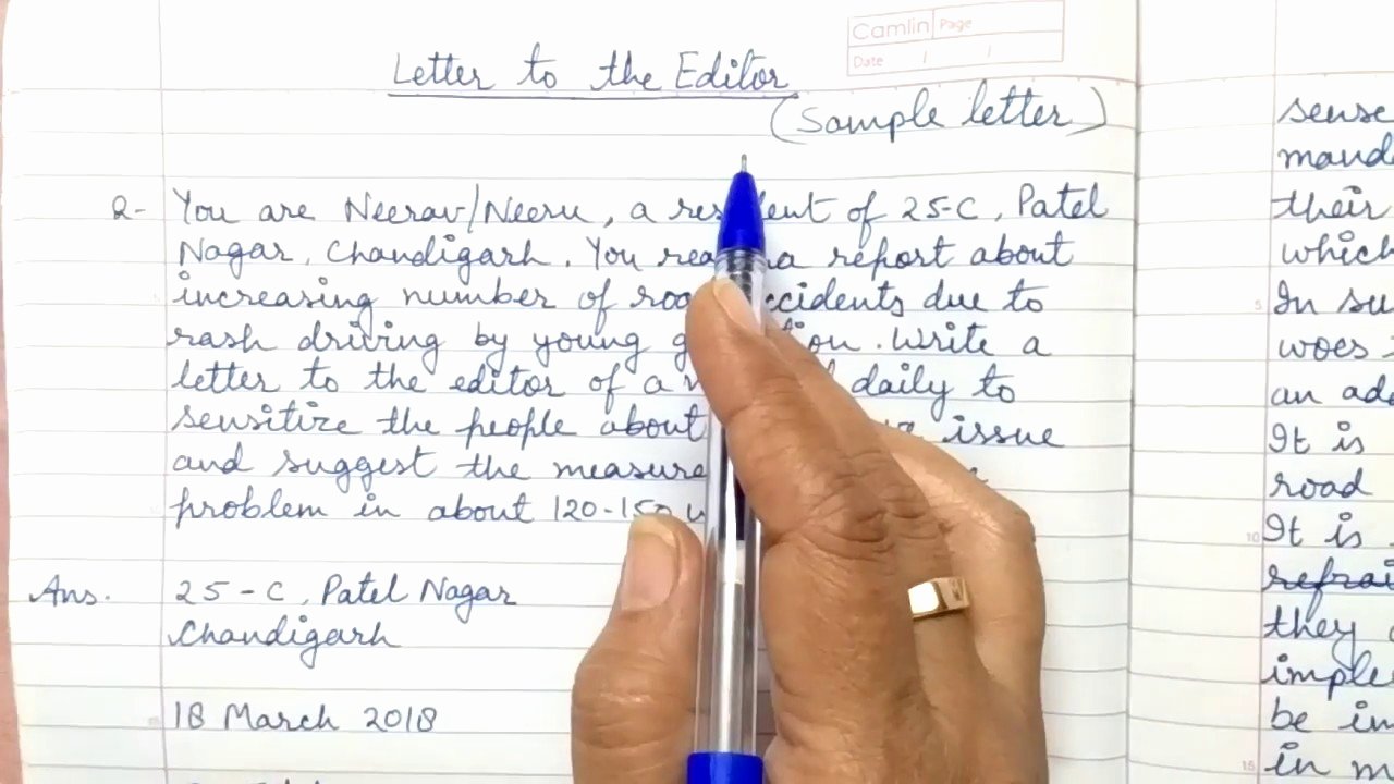  20 Sample Letters To The Editor For Students Dannybarrantes Template