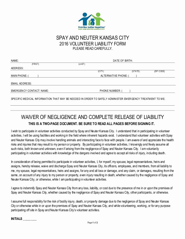  20 Spay And Neuter Contract Template Dannybarrantes Template