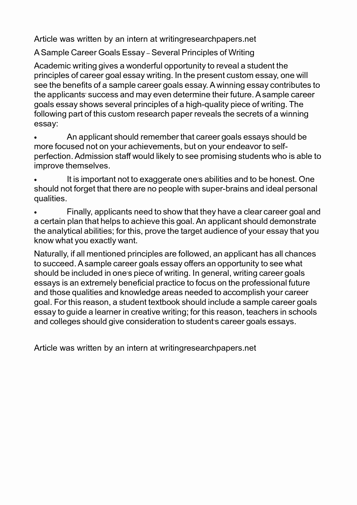  20 Statement Of Academic Goals Example Dannybarrantes Template