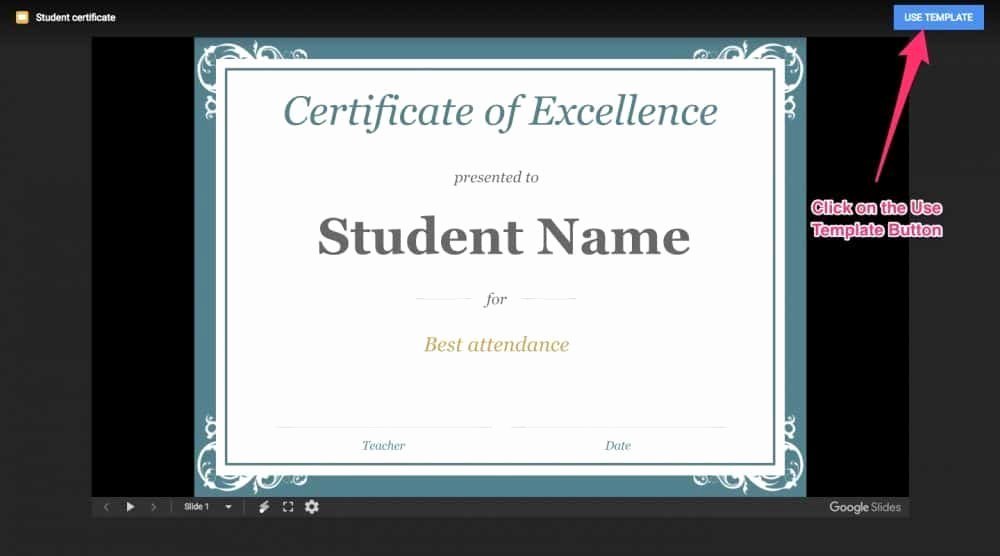  20 Student Certificate Template Google Docs Dannybarrantes Template